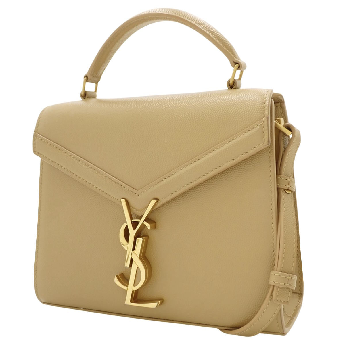 Cassandra Mini Top Handle Leather Beige 623931