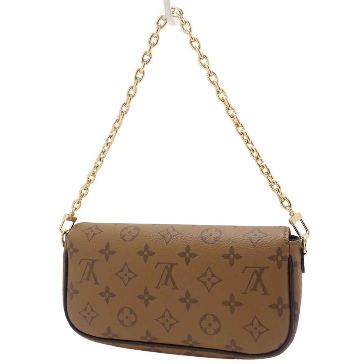 Monogram Reverse Wallet on Chain Ivy Brown Camel M26587